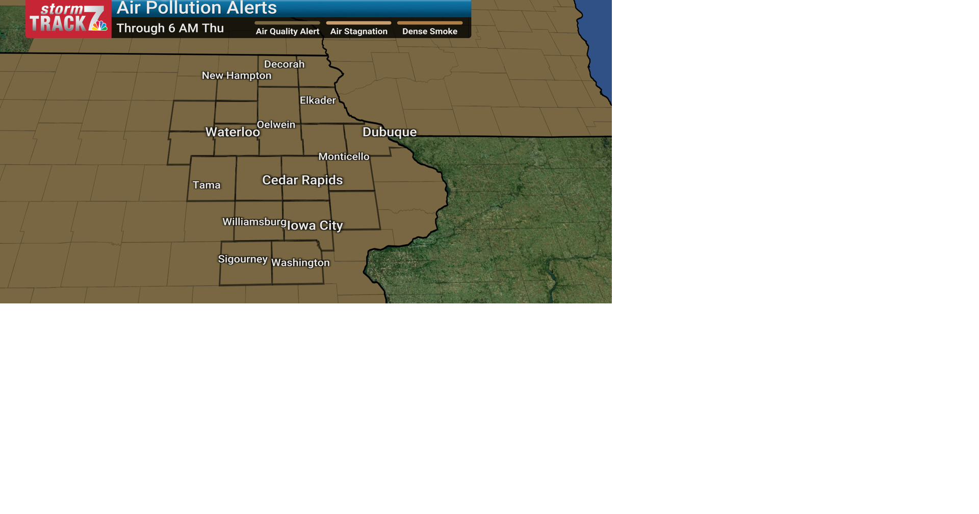 TRACKING: Air quality alert through tonight | Forecast | kwwl.com