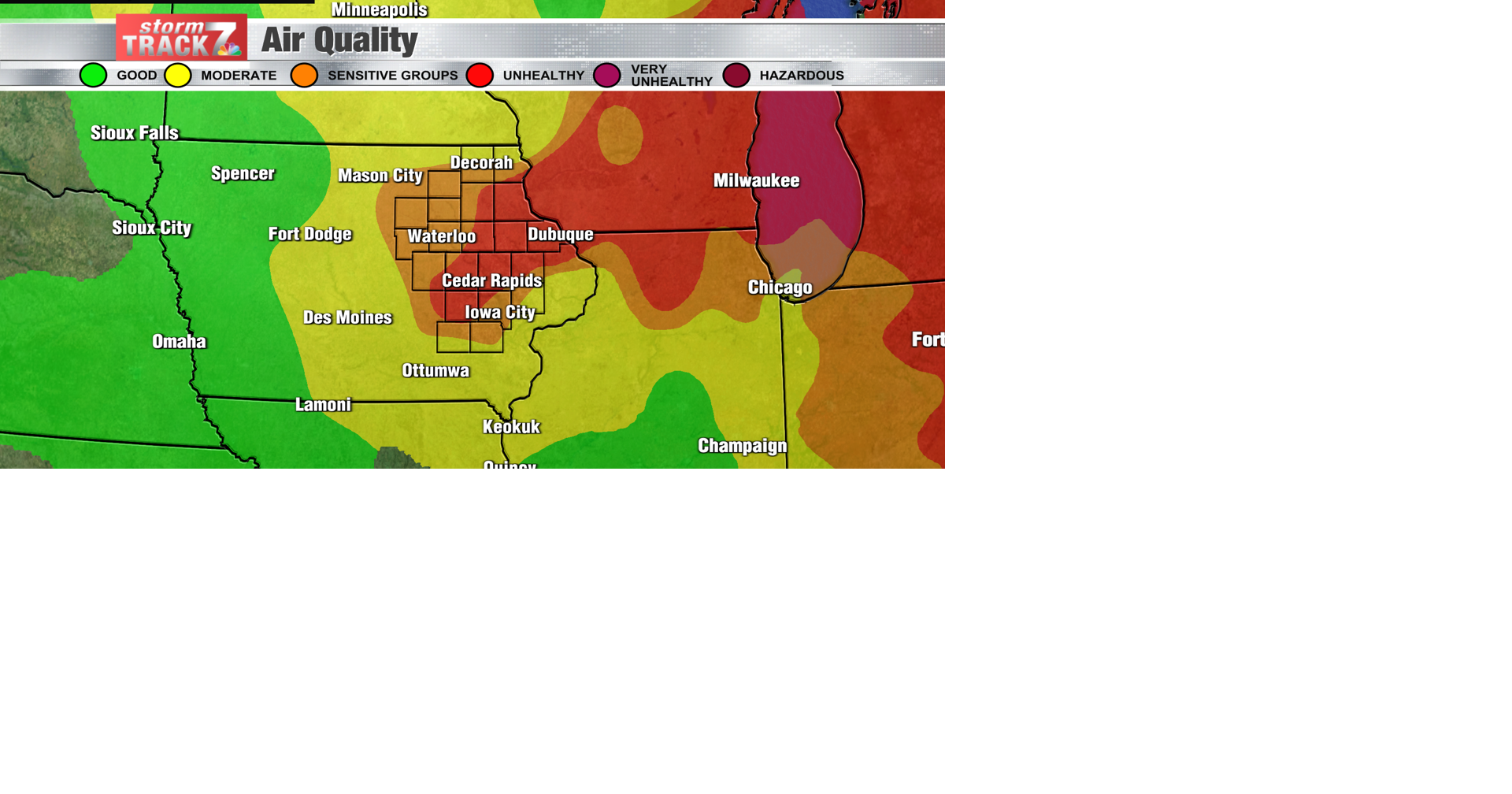 TRACKING: Air quality alert through midnight tonight | Forecast | kwwl.com