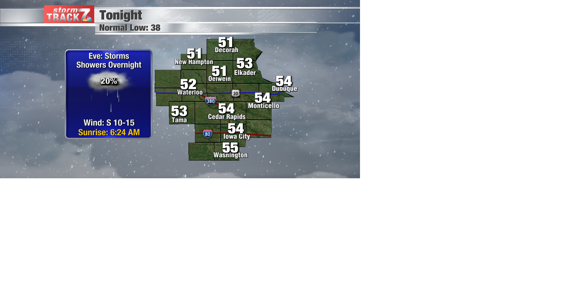 TRACKING: Chance of showers overnight | Forecast | kwwl.com