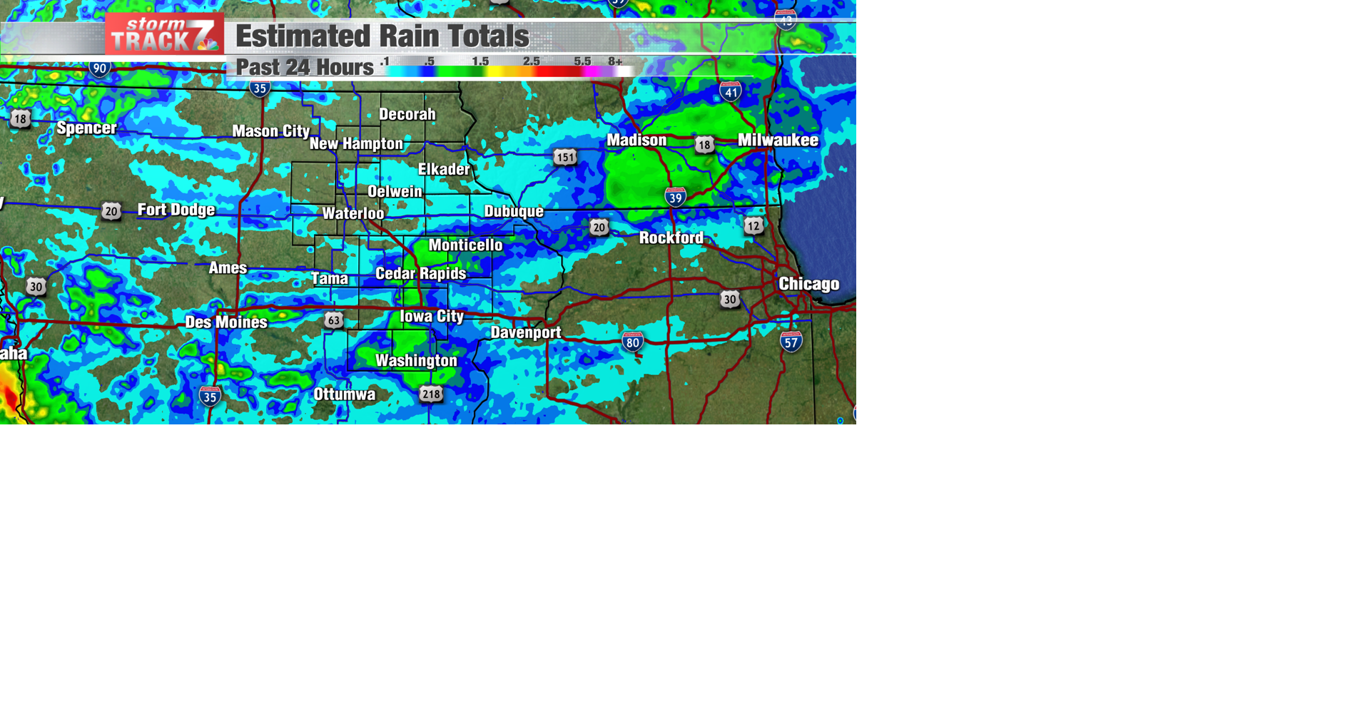 Rainfall totals from over the weekend | Schnack's Weather Blog | kwwl.com