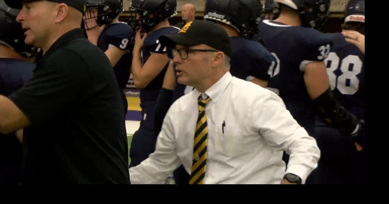 Bishop Garrigan players wore crosses on helmets in honor of fallen ...