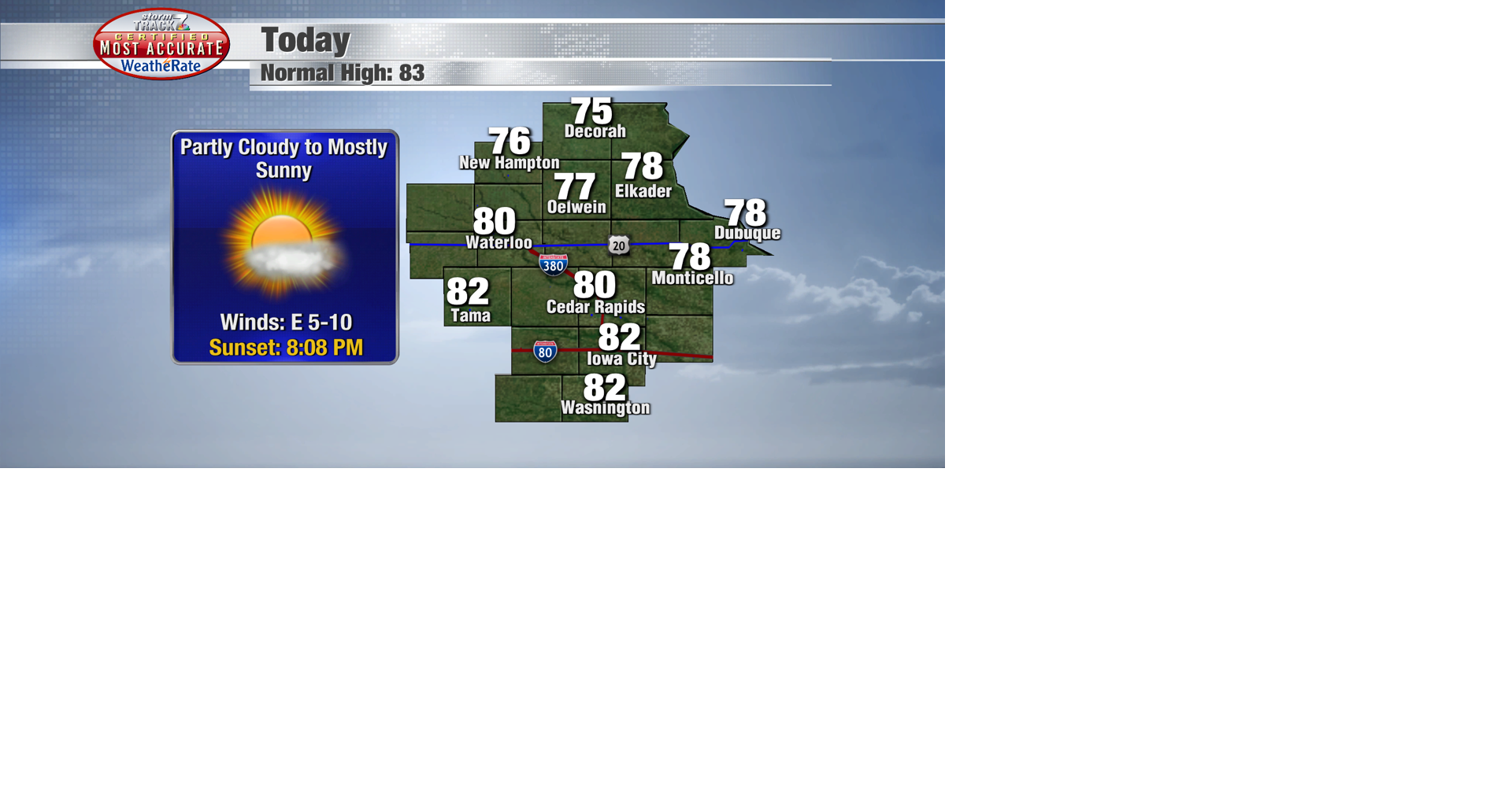 TRACKING: A great summer day | Forecast | kwwl.com