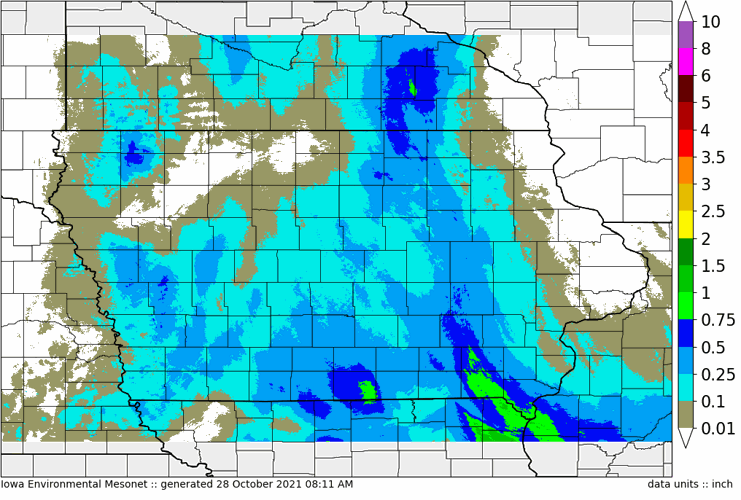 Rainfall Totals 10-28-2021 | Schnack's Weather Blog | kwwl.com