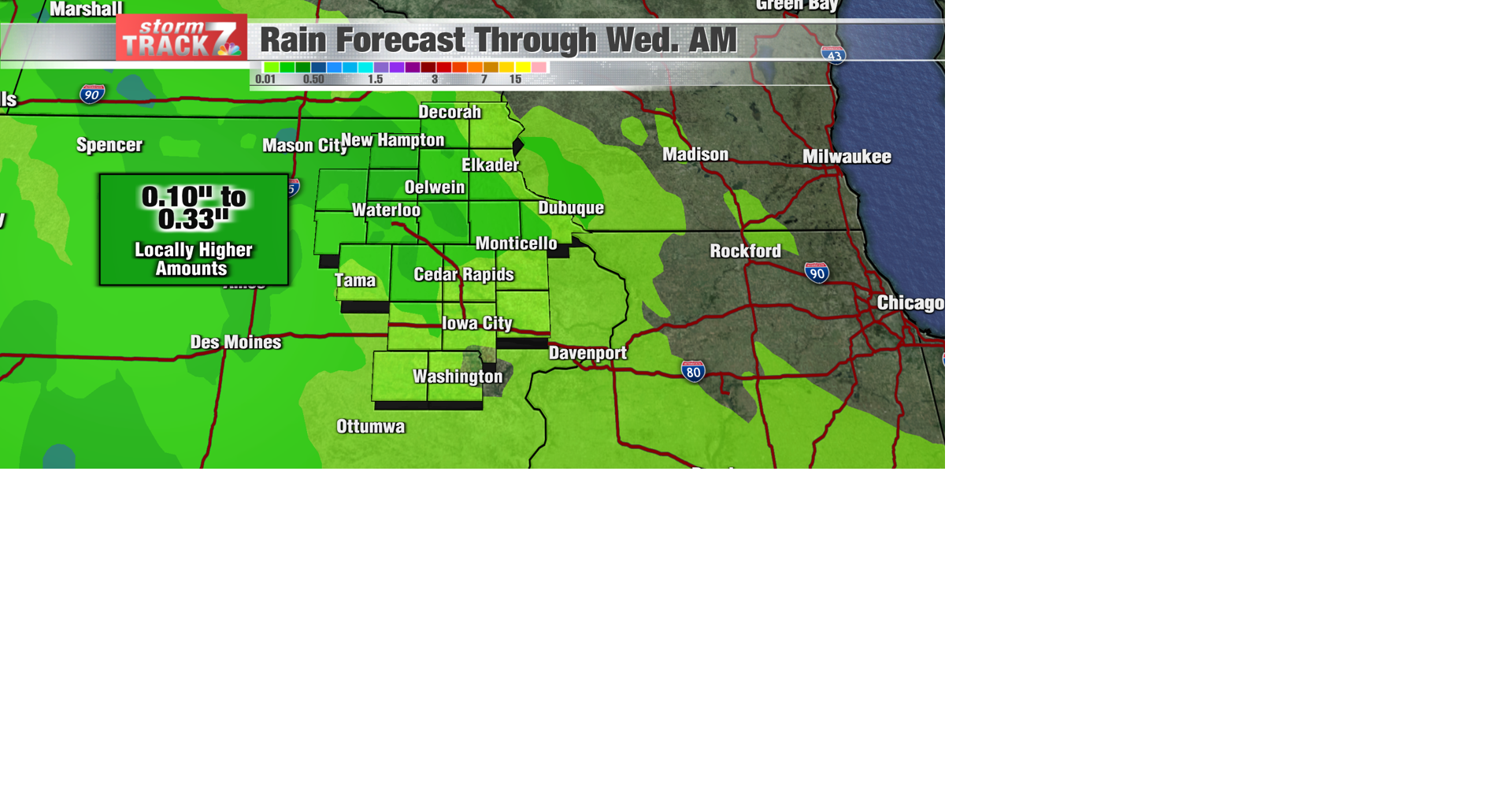 TRACKING: Scattered showers and storms | Forecast | kwwl.com