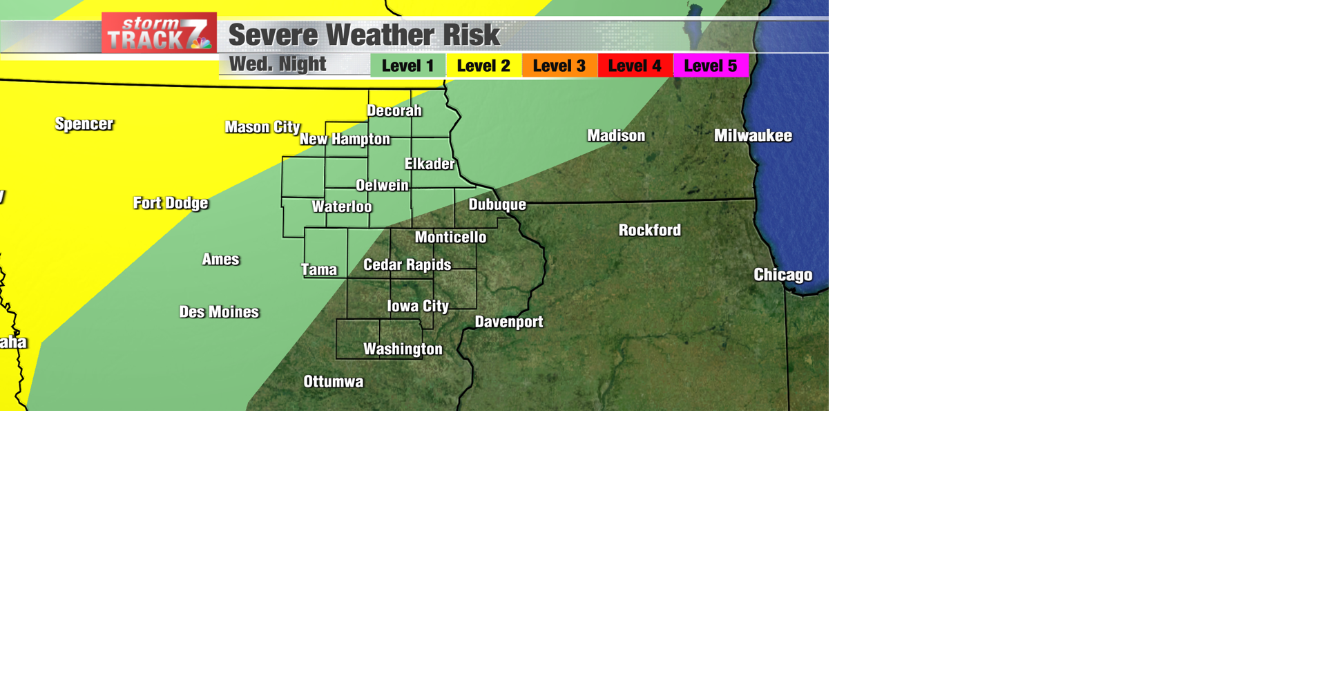 TRACKING: Chance of showers and storms tomorrow | Forecast | kwwl.com