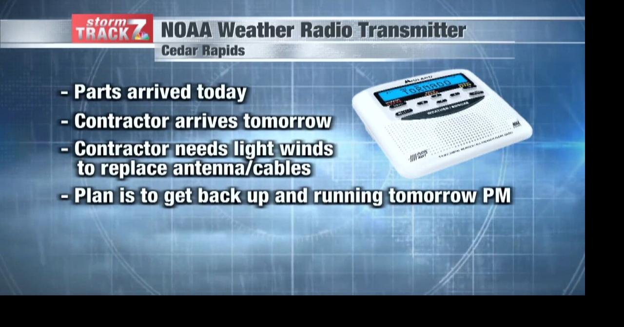 NOAA Weather Radio Transmitter may be operational again on Wednesday ...