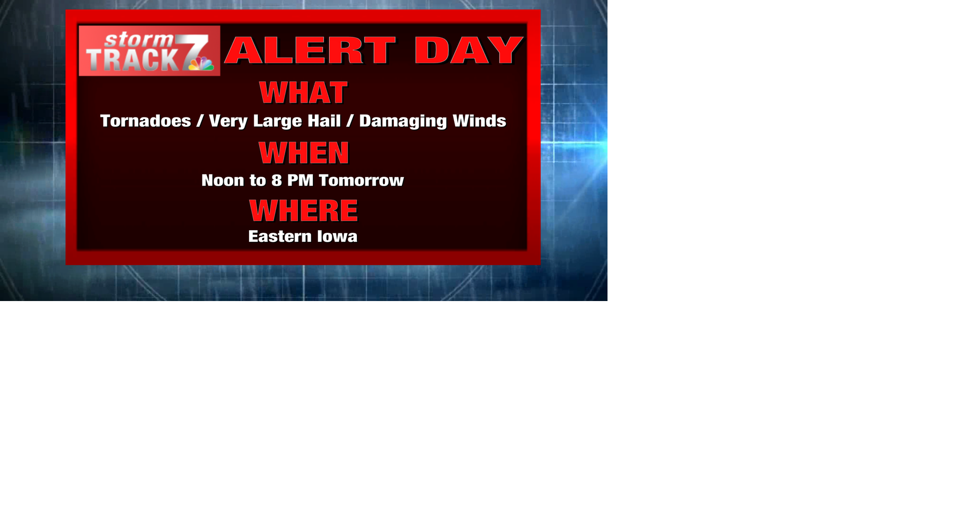TRACKING RED ALERT: Severe storms tomorrow.(Tornadoes, very large hail ...