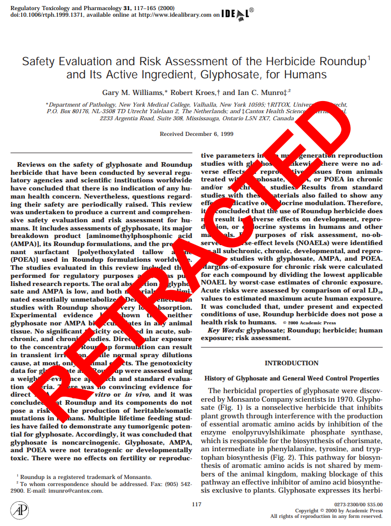 Roundup safety paper retracted | News | kwwl.com