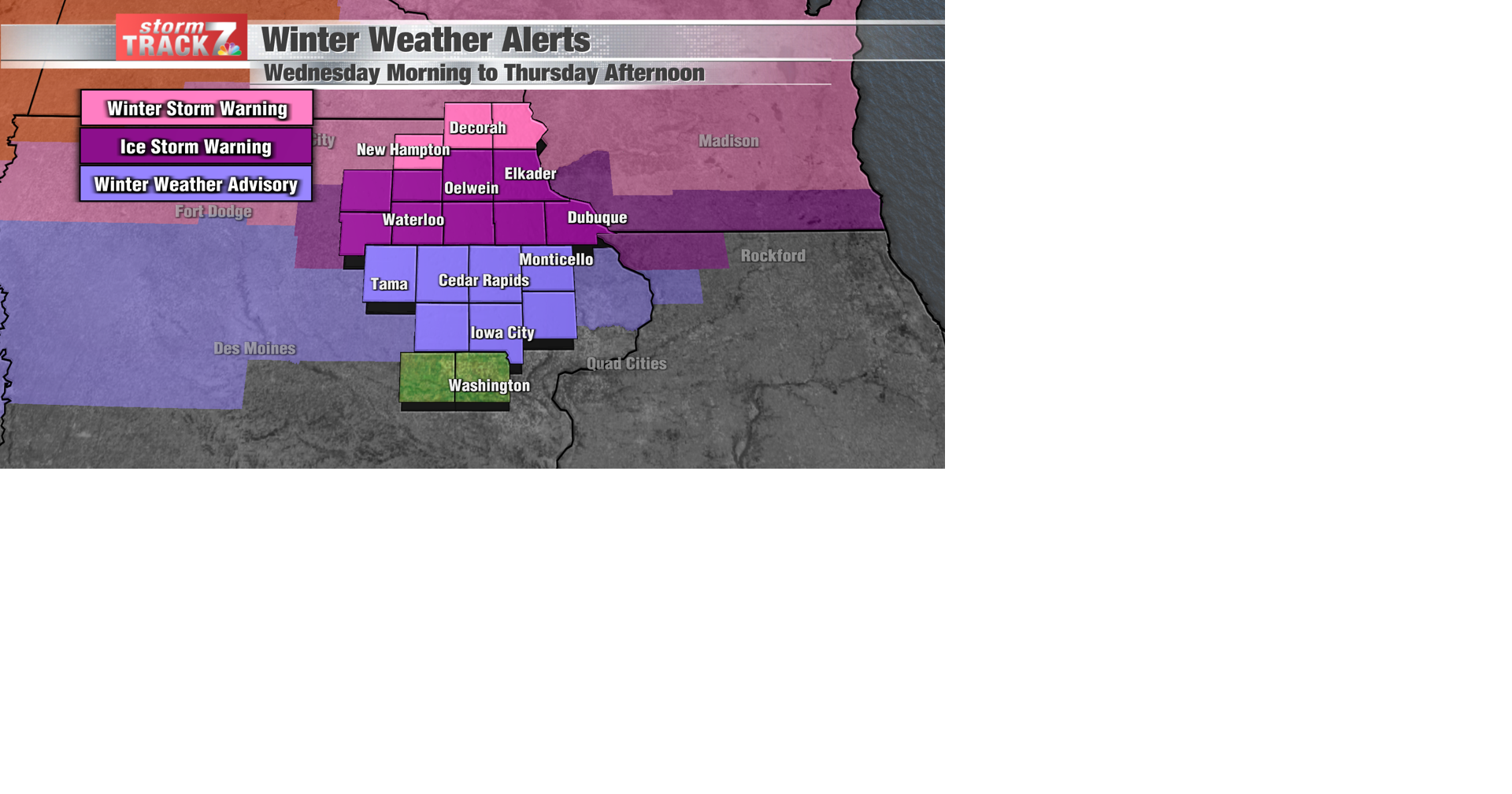 TRACKING: Hazardous Travel Conditions | Forecast | kwwl.com