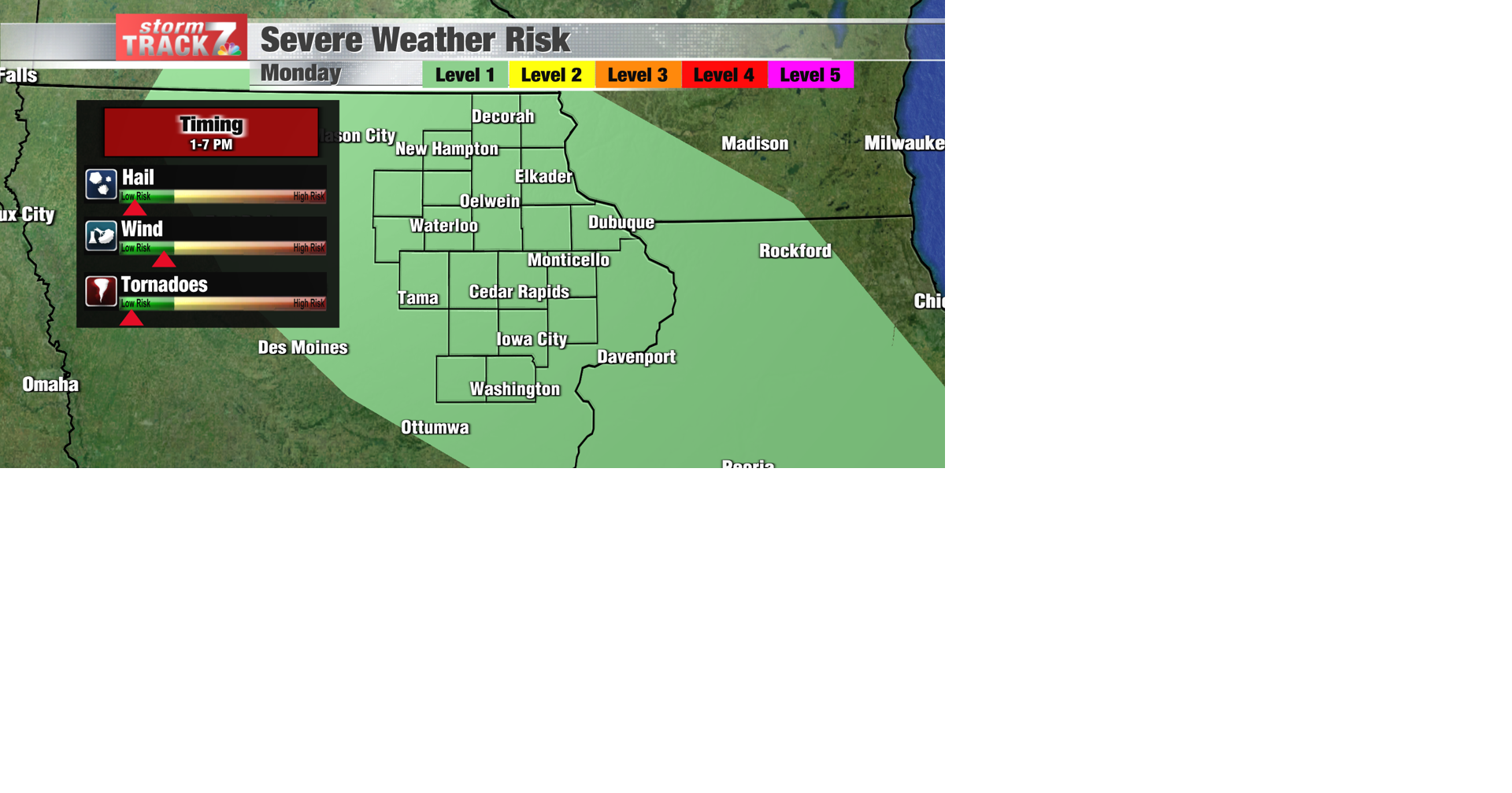 TRACKING: Scattered showers/storms for Memorial Day | Forecast | kwwl.com