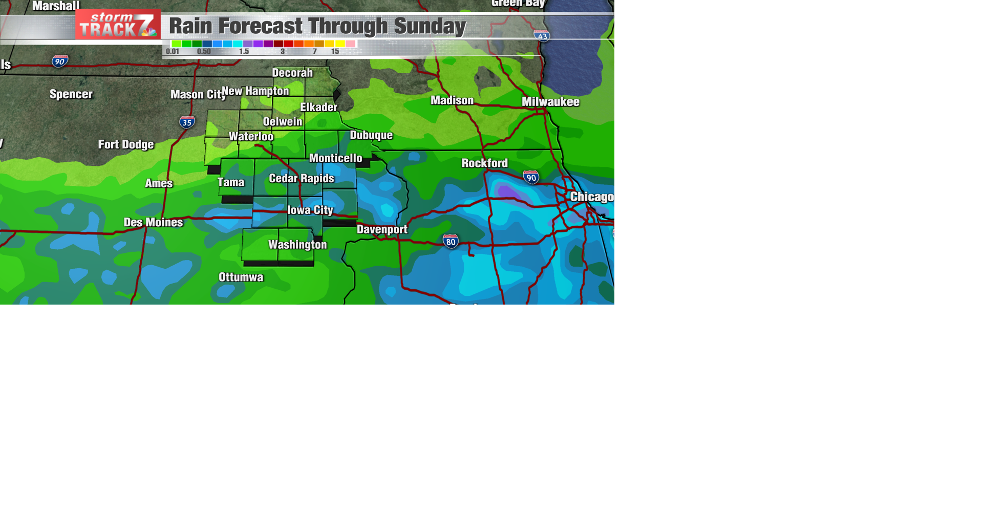 TRACKING: Scattered Showers and Storms for Saturday | Forecast | kwwl.com