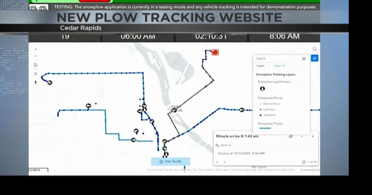 Cedar Rapids launches real-time snow plow tracker for residents | Video ...
