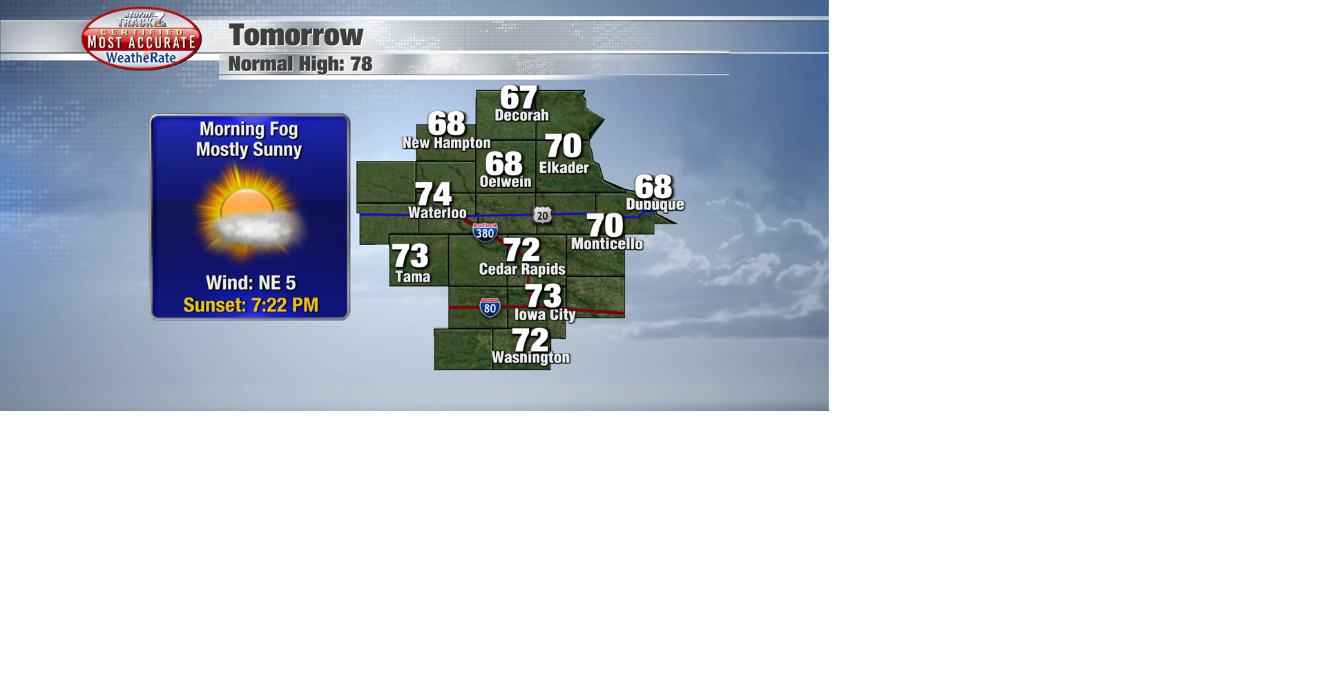 TRACKING: A beautiful day tomorrow | Forecast | kwwl.com