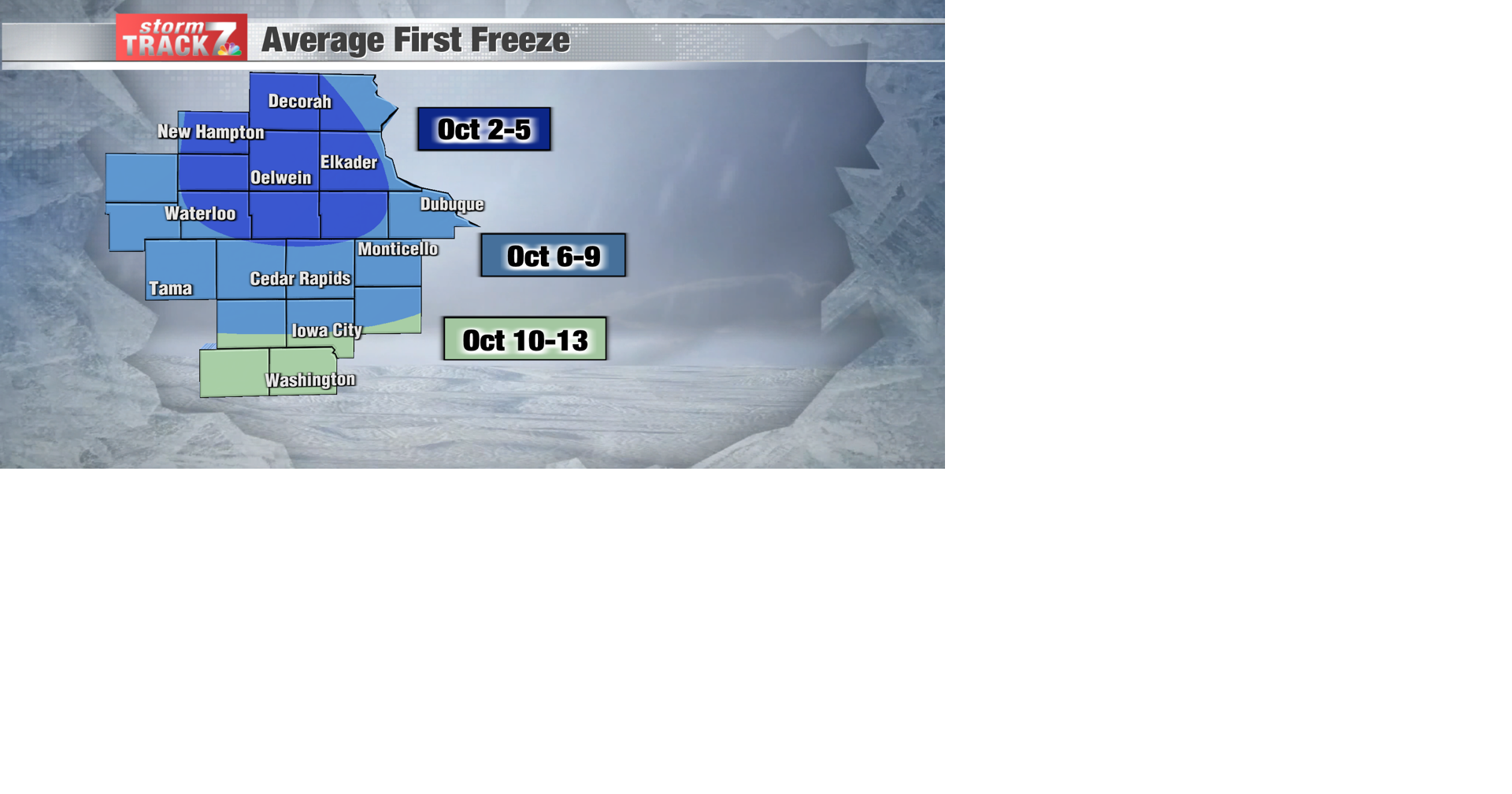 Average First Fall Freeze | Schnack's Weather Blog | kwwl.com