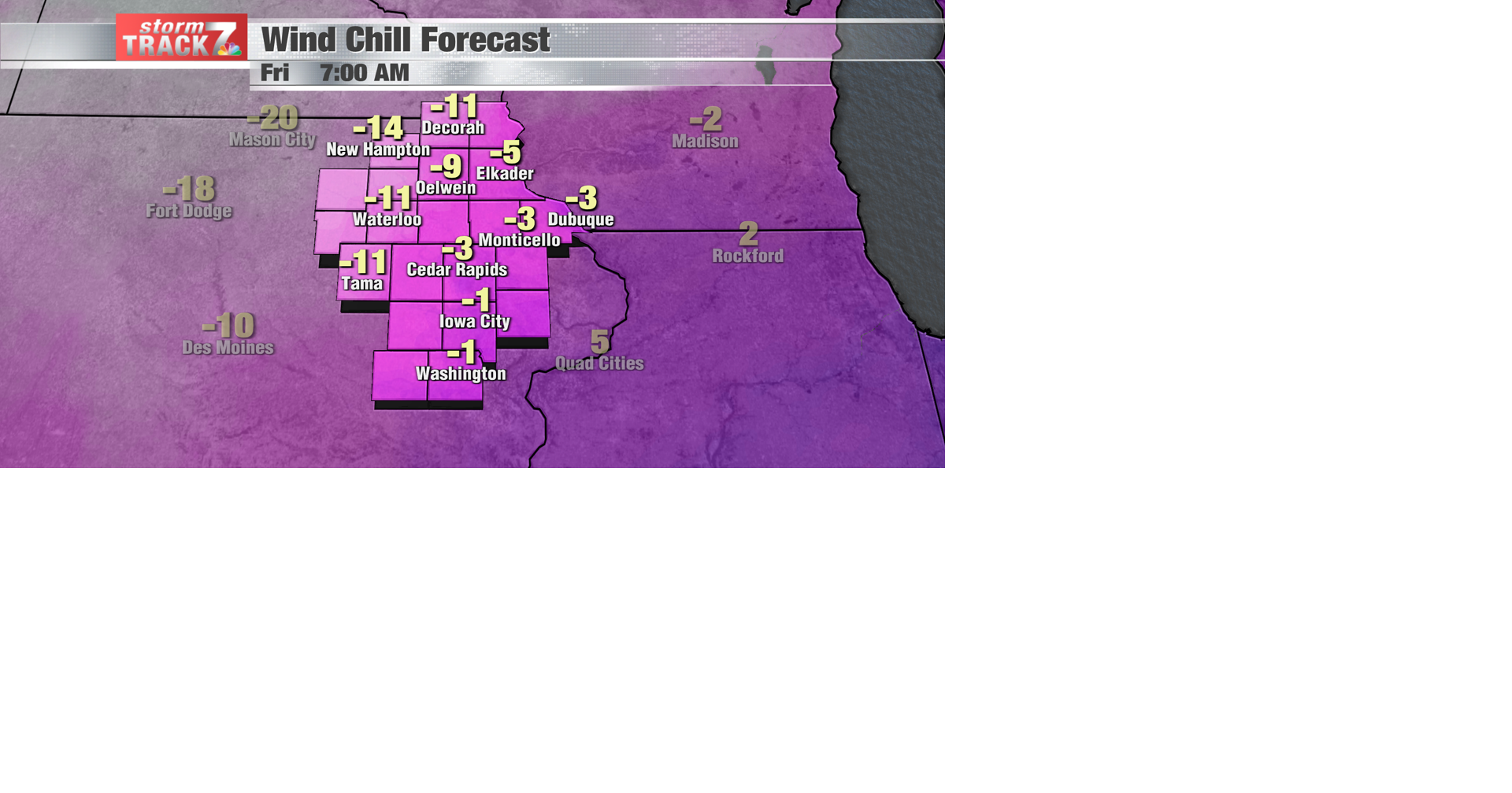 TRACKING: A cold Friday | Forecast | kwwl.com