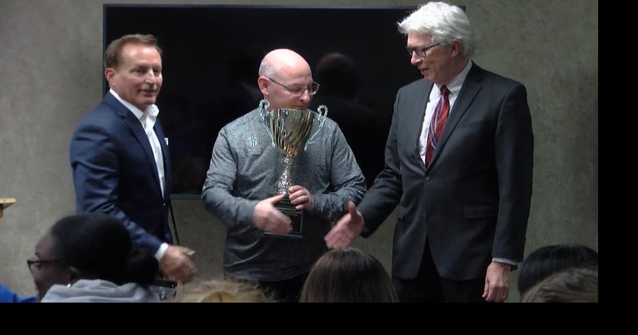 Secretary of State Paul Pate presents Carrie Chapman Catt award to ...