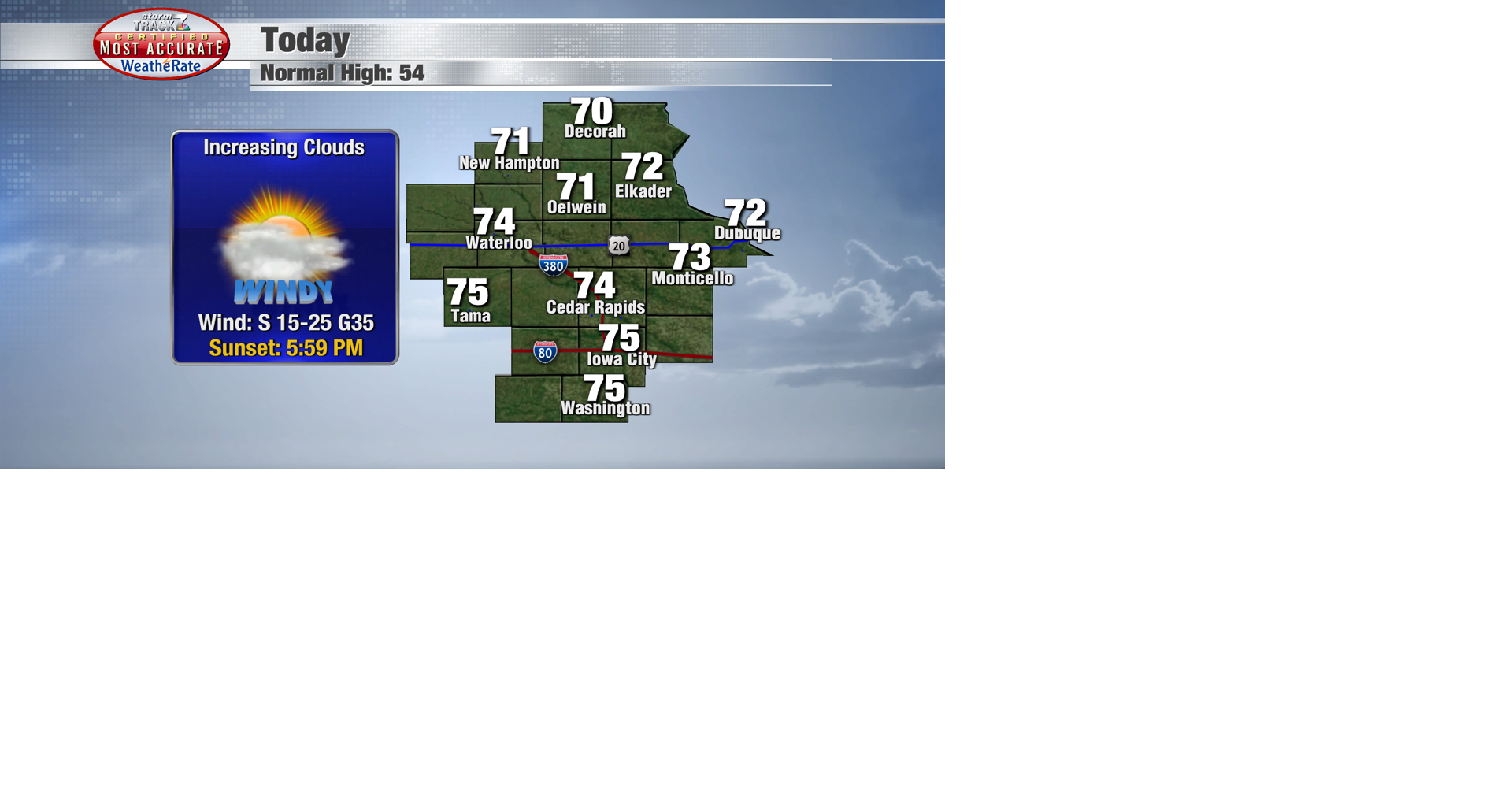 TRACKING: One more warm and dry day | Forecast | kwwl.com