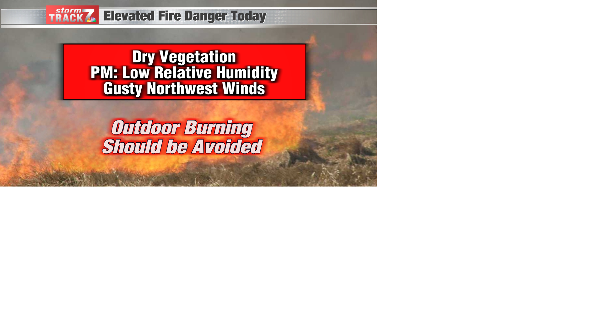 TRACKING: Windy with high fire danger today | Forecast | kwwl.com