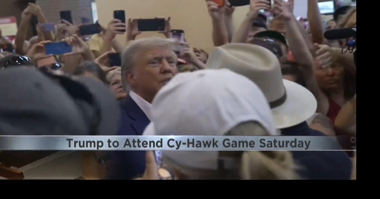 Former President Trump to attend Iowa v. Iowa State game on Saturday ...