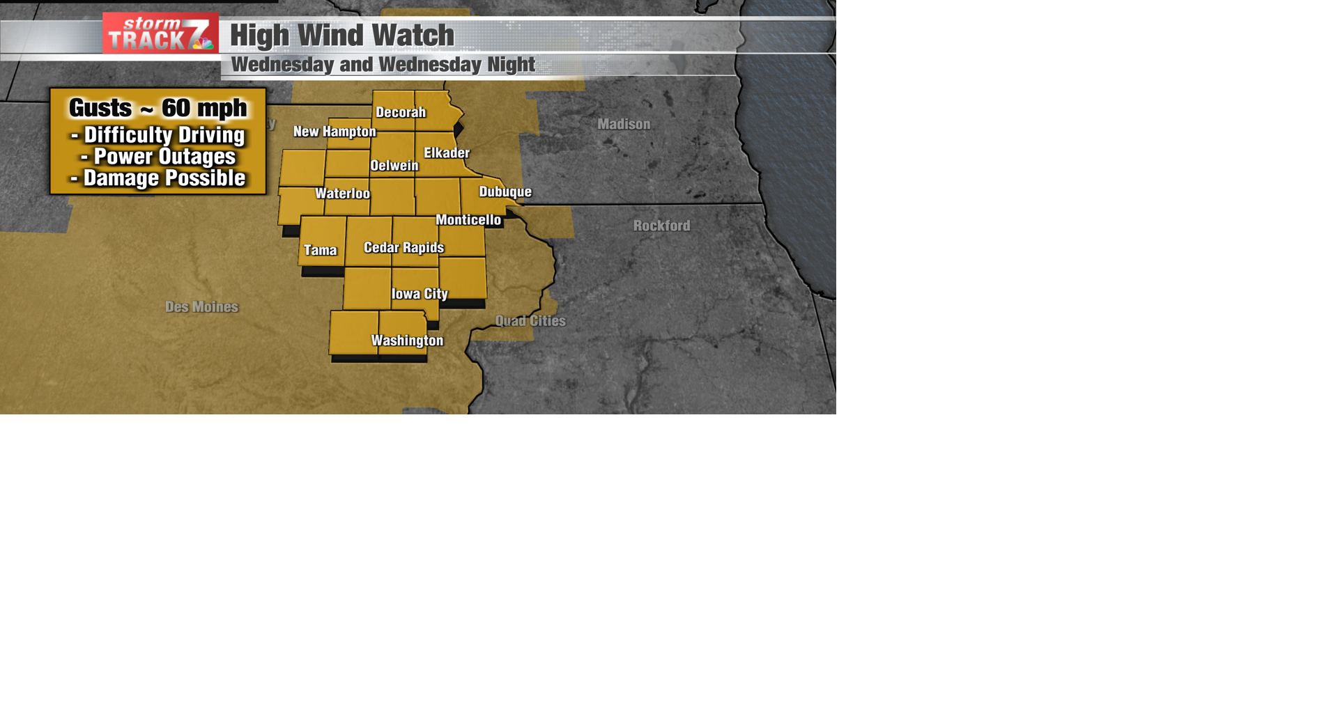 TRACKING: High Wind Watch Wednesday | Forecast | kwwl.com