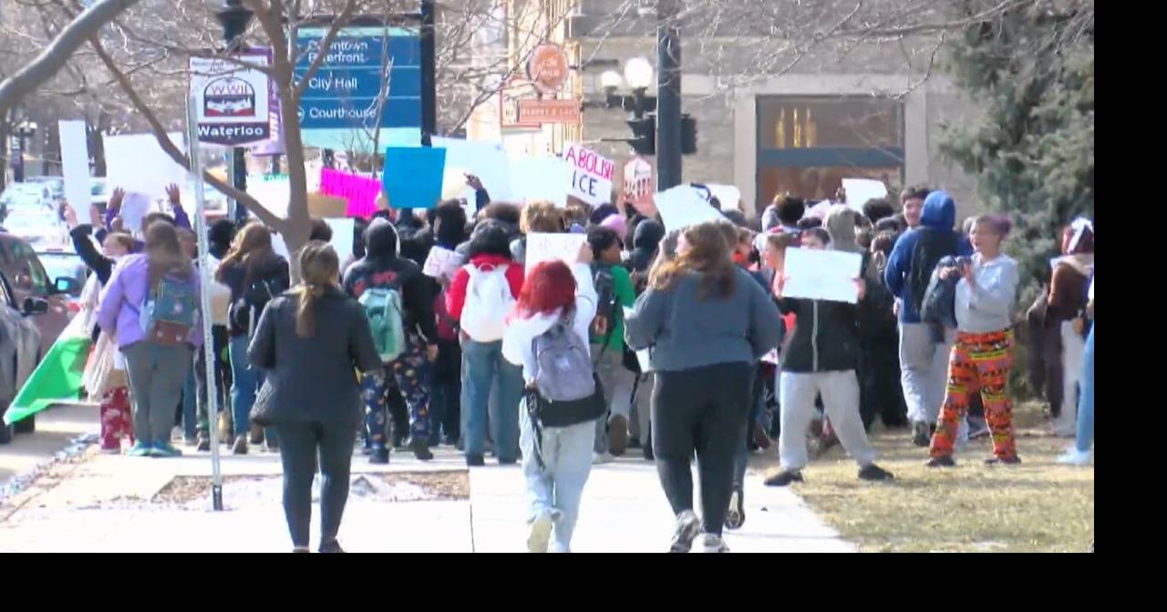 Waterloo students walk out to protest ICE actions | News | kwwl.com