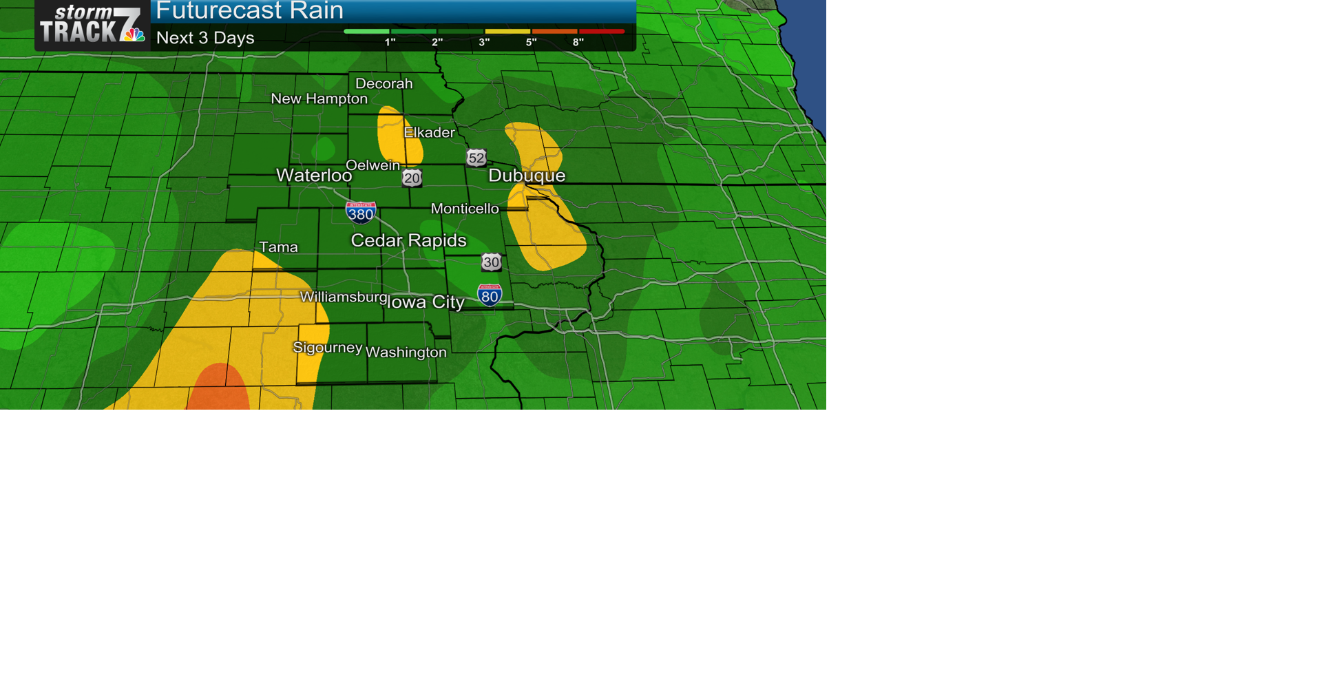 TRACKING: Soaking showers and storms to begin the week | Forecast | kwwl.com