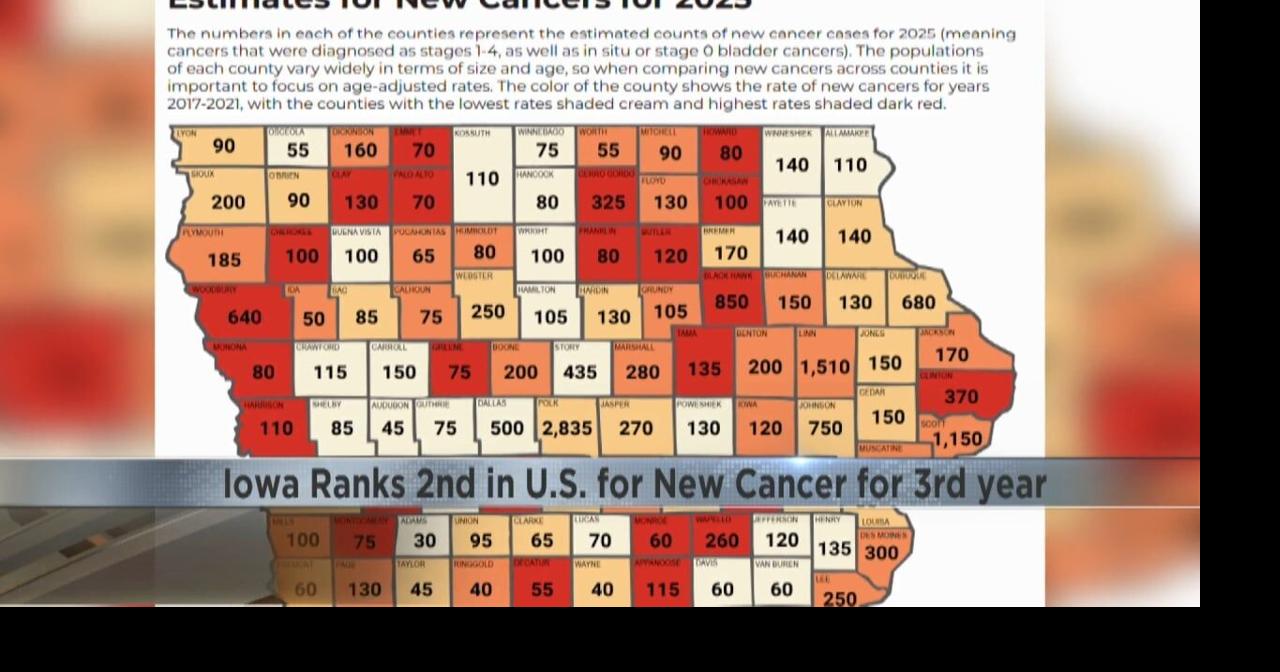 Iowa ranks 2nd in nation for new cancers for 3rd consecutive year ...