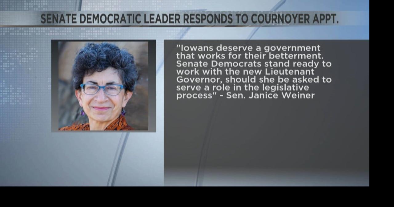 Iowa Senate Democratic Leader Janice Weiner responds to Chris Cournoyer ...