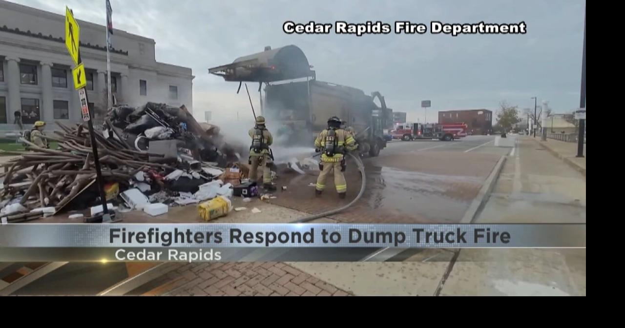 Cedar Rapids Firefighters put out dump truck fire on 3rd Avenue Bridge ...