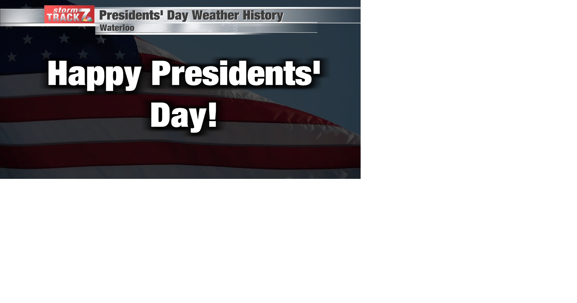 Presidents' Day Weather History in Waterloo | Schnack's Weather Blog ...