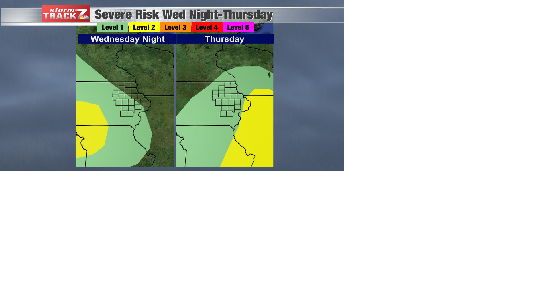 TRACKING: Stronger storms possible Wednesday night through Thursday | Forecast | kwwl.com