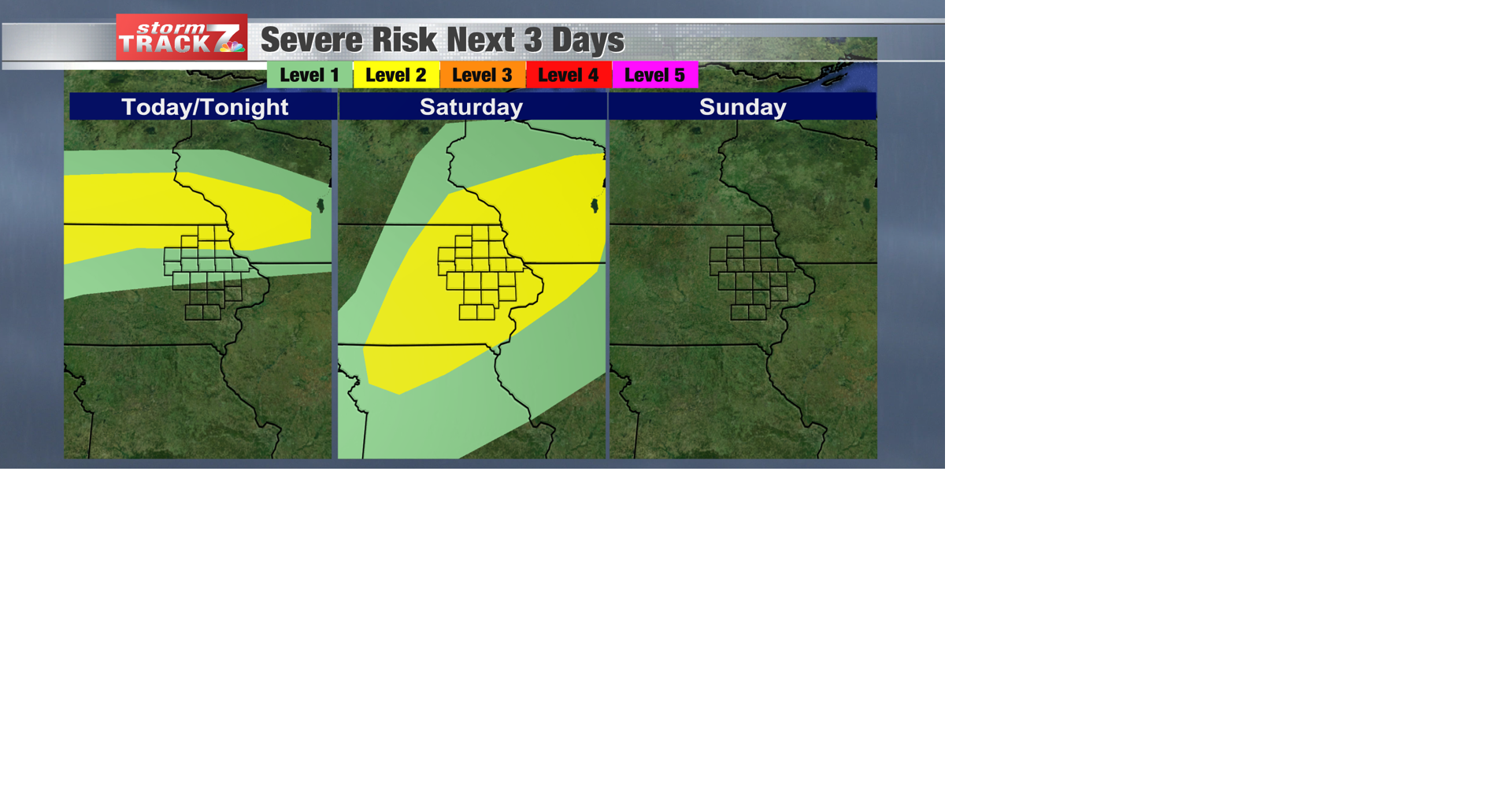 TRACKING: Strong to severe storms possible today and Saturday ...