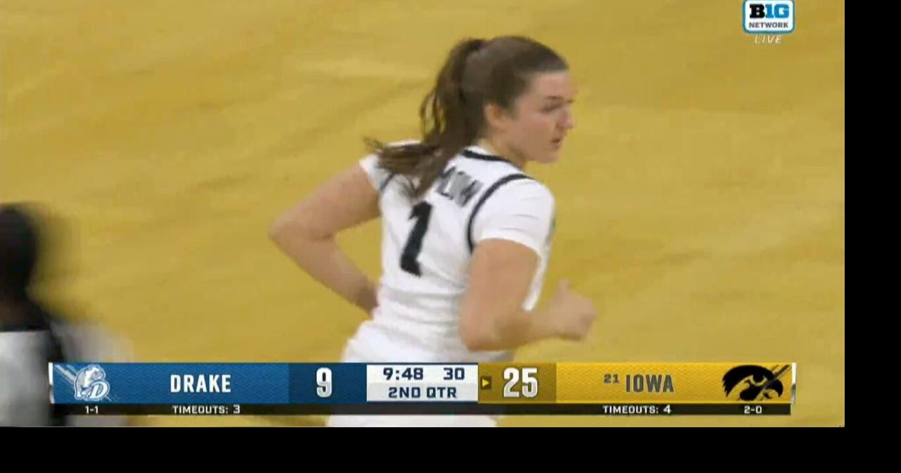 #21 Iowa Women crush Drake 100-58 in battle of state rivals. | Cedar ...