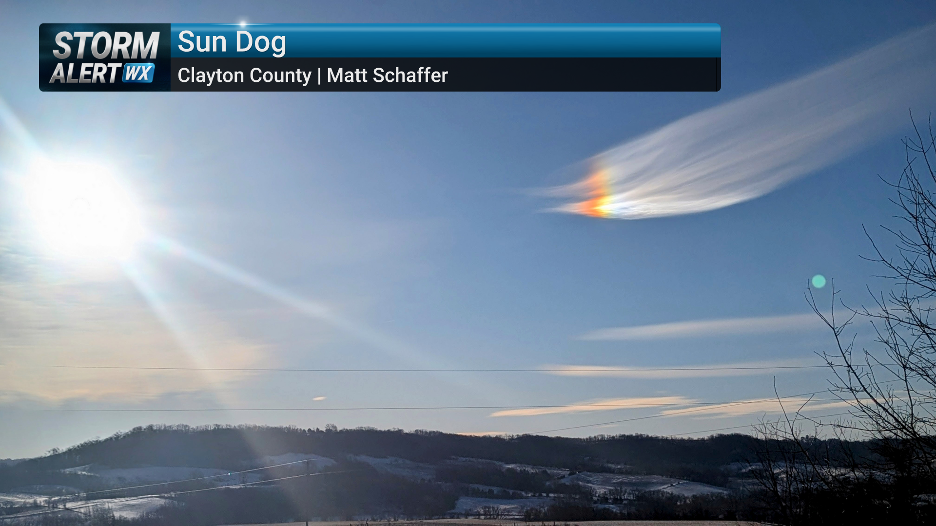 Sun Dog Wednesday morning | Schnack's Weather Blog | kwwl.com