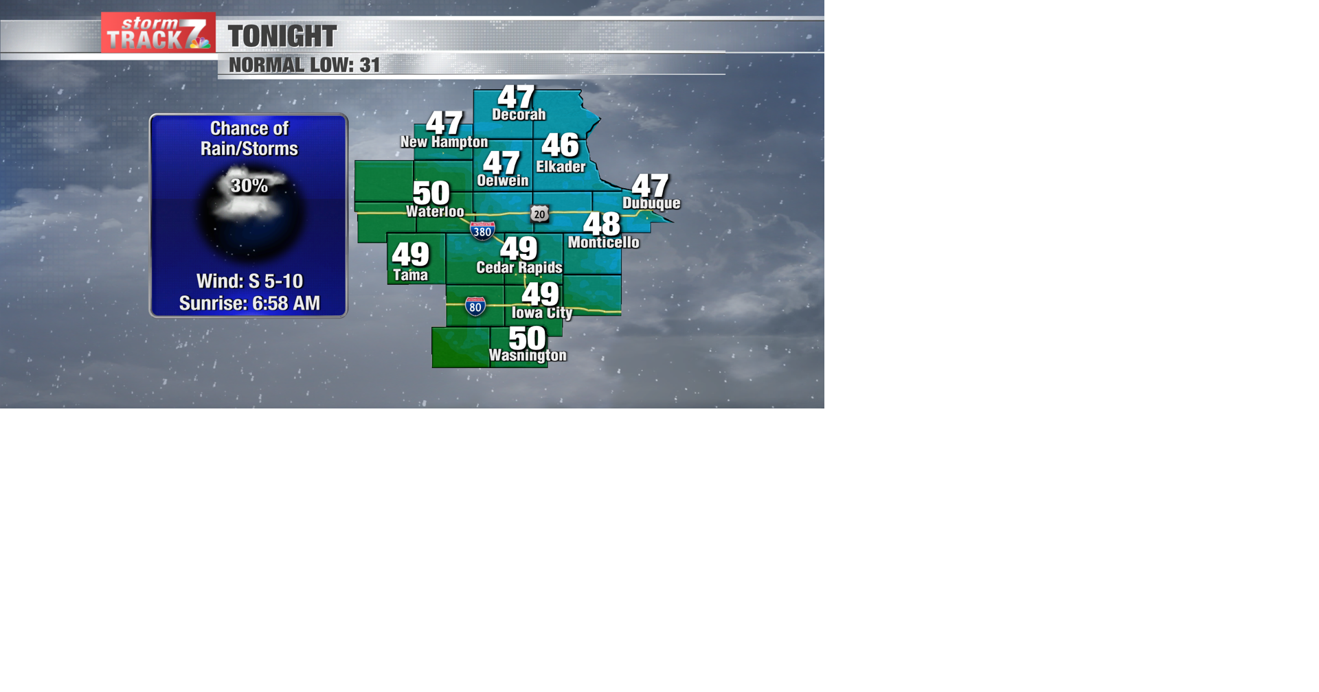 TRACKING: Chance of rain/storms tonight | Forecast | kwwl.com