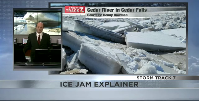 City officials monitoring ice jam in Cedar River | Weather | kwwl.com