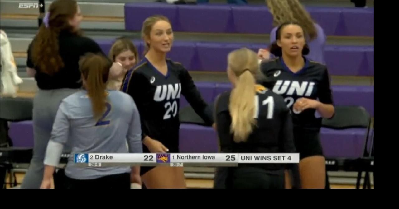 UNI beats Drake 3-2 to win the MVC Volleyball Tournament Championship ...