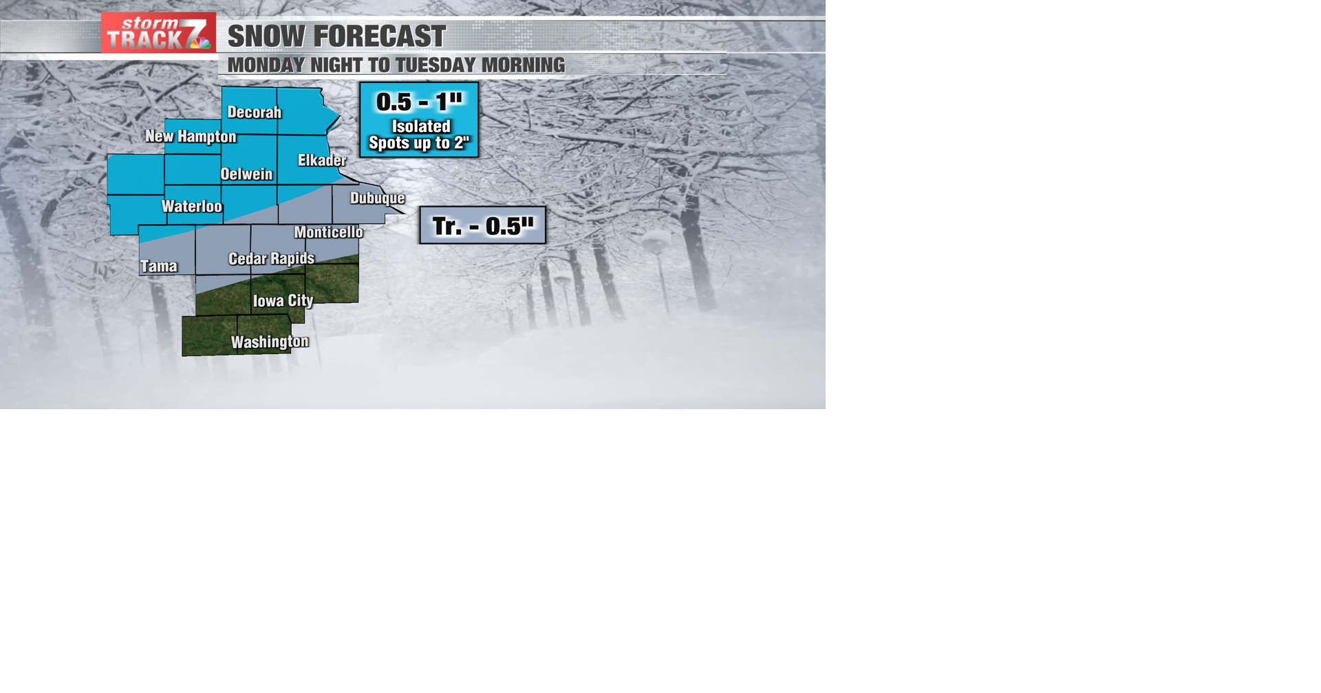 TRACKING: Multiple chances of snow this week | Forecast | kwwl.com