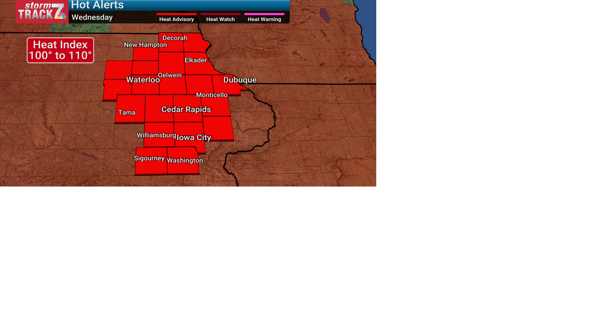 TRACKING: Heat Advisory Wednesday | Forecast | kwwl.com
