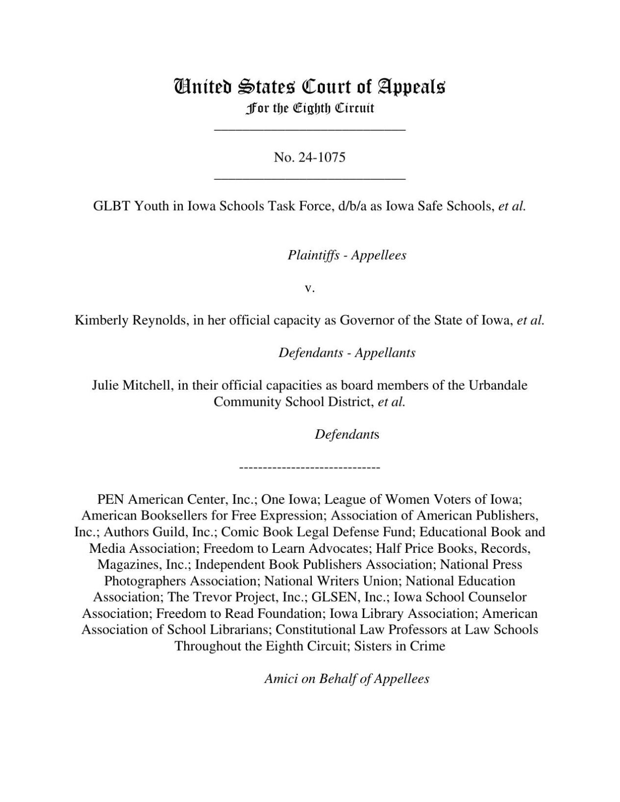 Preliminary injunction on Iowa's book ban law lifted by court of appeals | Crime & Courts | kwwl.com