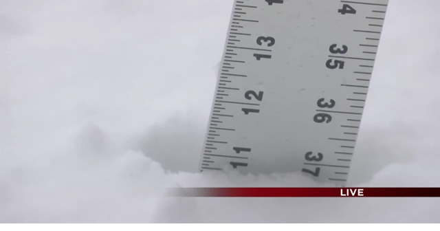 11 inches of snow measured outside of the KWWL building | Video | kwwl.com