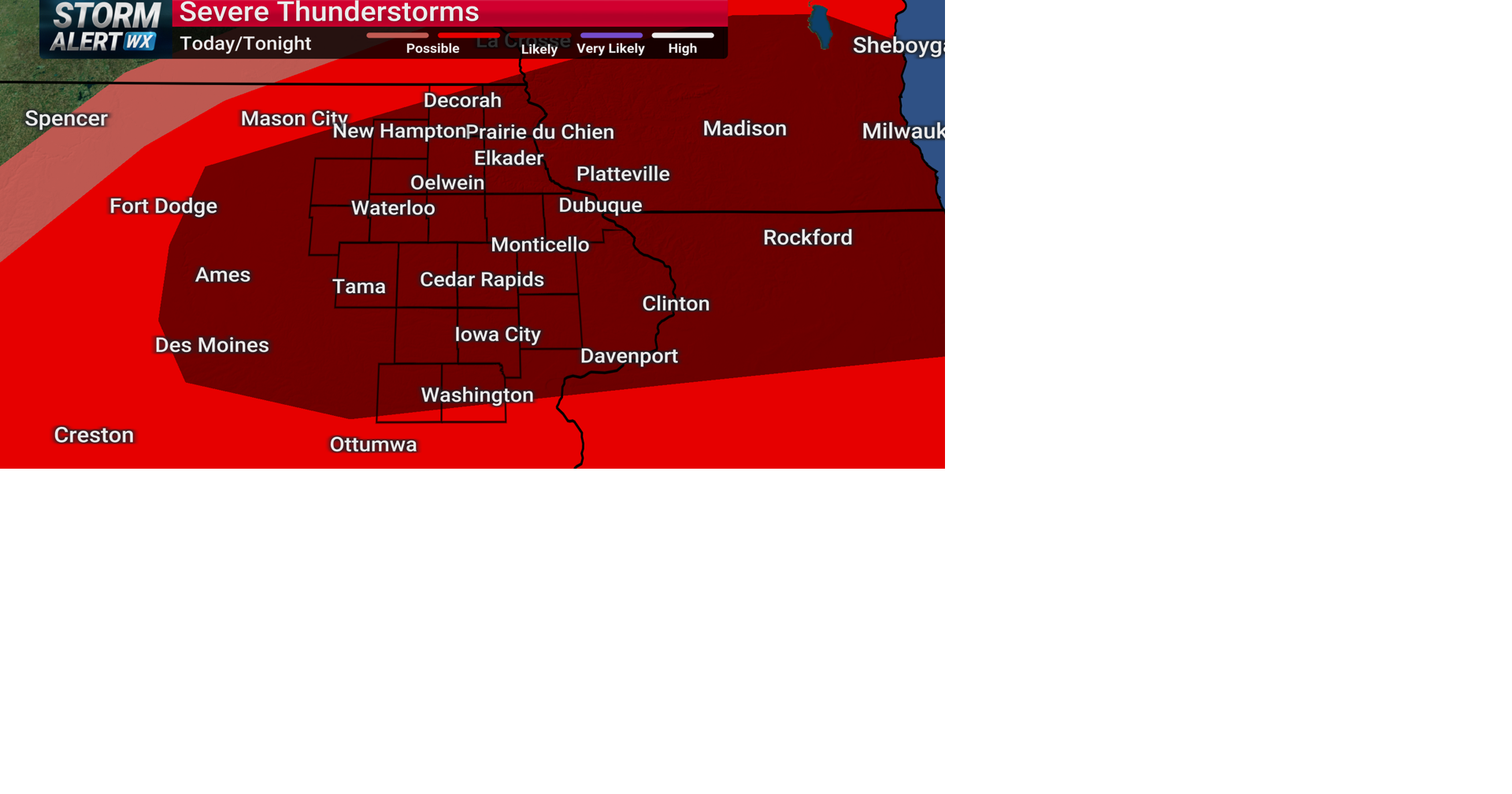 TRACKING: Severe weather likely later today | Forecast | kwwl.com