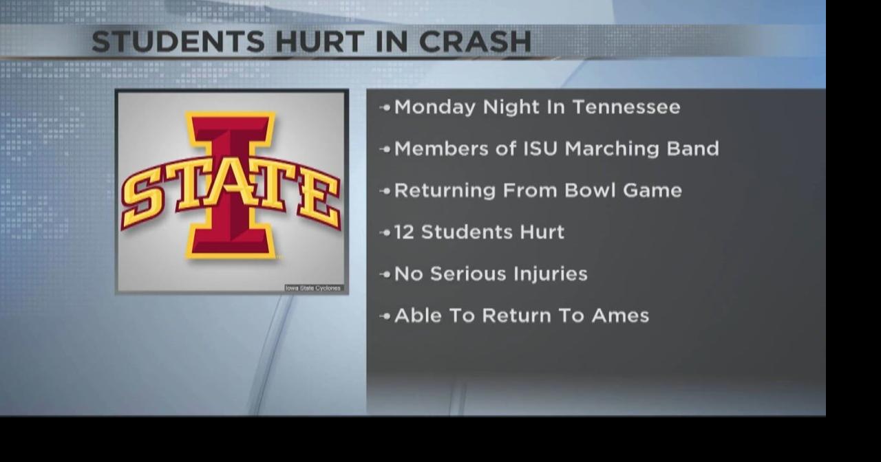 Iowa State Marching Band members hurt in Monday night bus crash | Video ...