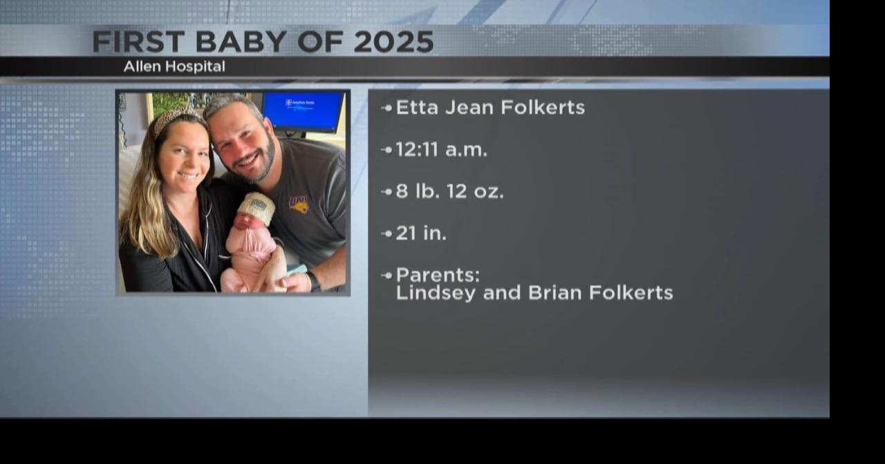 Allen Hospital welcomes the first baby of 2025 | Waterloo | kwwl.com