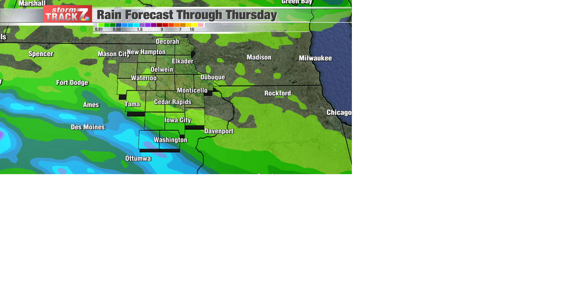 TRACKING: Temps warming up, chance of showers south tomorrow | Forecast | kwwl.com