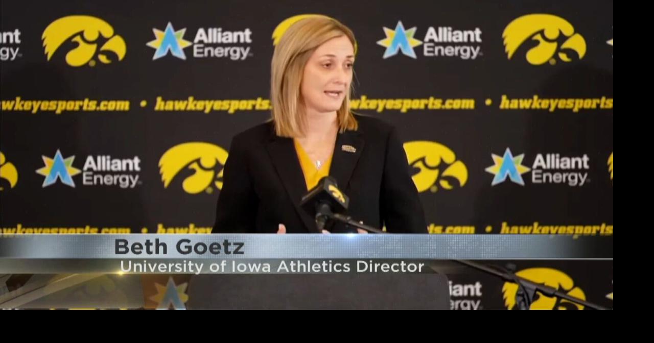 University of Iowa officially introduces new Athletic Director Beth ...