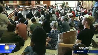 Hundreds crowd WSU administration building during sit-in protest ...