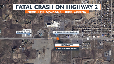 Cheney man killed in crash near Spokane Tribe Casino | News | kxly.com
