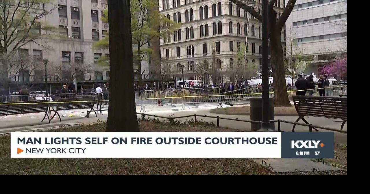 Man lights self on fire outside courthouse in New York | Video | kxly.com