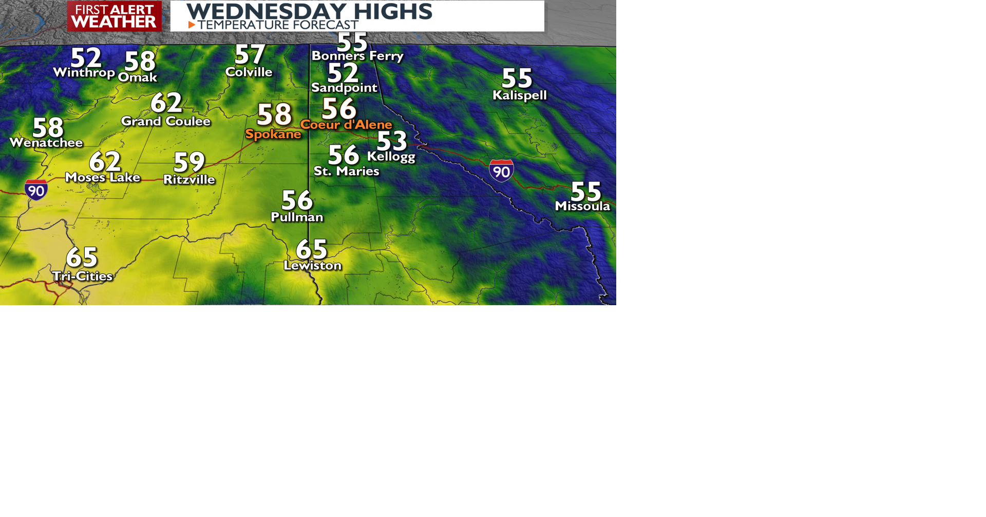 Goodbye rain, hello warmer afternoons for midweek 🌡️ | News | kxly.com
